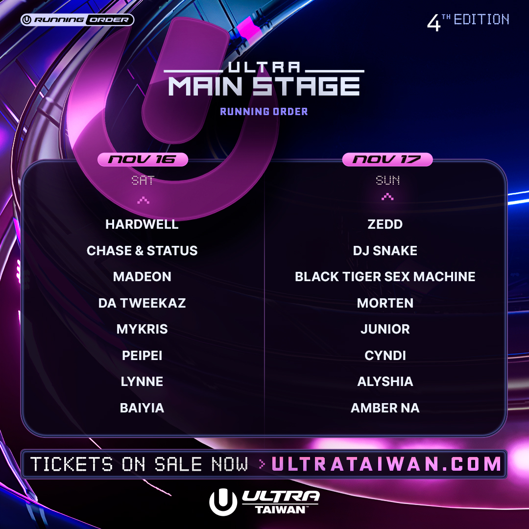 【2024 Ultra Taiwan】世界級電音節11月登場！DJ卡司、售票資訊 | 吃貨瑪莉
